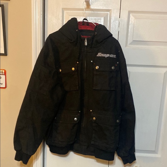 Snap On | Jackets & Coats | Mens Xl Black Snapon Tools Canvas Jacket ...
